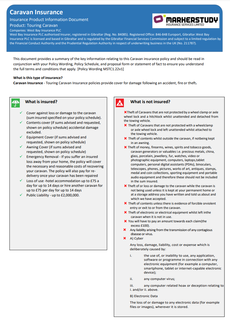 Markerstudy - Brokers | IPIDs